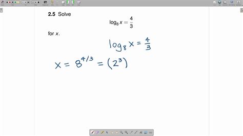 solving an equation involving a logarithm example 1 transitioning to