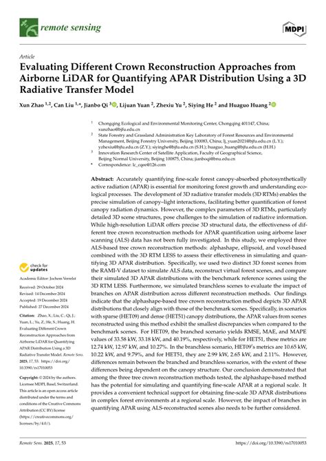 Pdf Evaluating Different Crown Reconstruction Approaches From