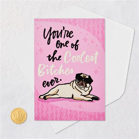 One Of The Coolest Bitches Ever Funny Birthday Card Greeting Cards