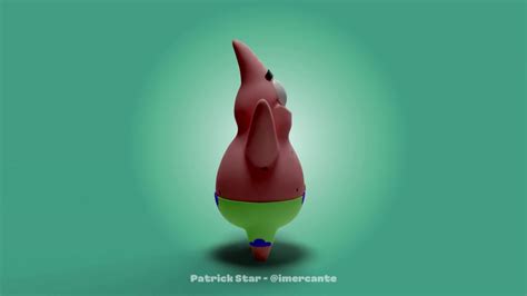 Patrick Star 3d Model In Blender 3dart 3dmodel 3drender 3dmodeling
