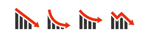 Premium Vector Graph Decline Icon Arrow Down Symbol Decayed Diagram