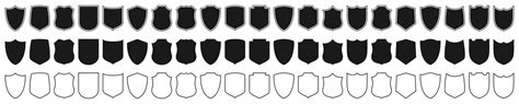 Collection Shield Shapes With Checkmarks Vector Image