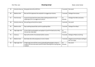 Shooting Script DOCX