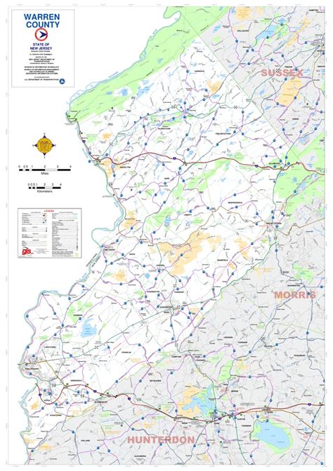 Warren County New Jersey Map By Avenza Systems Inc Avenza Maps