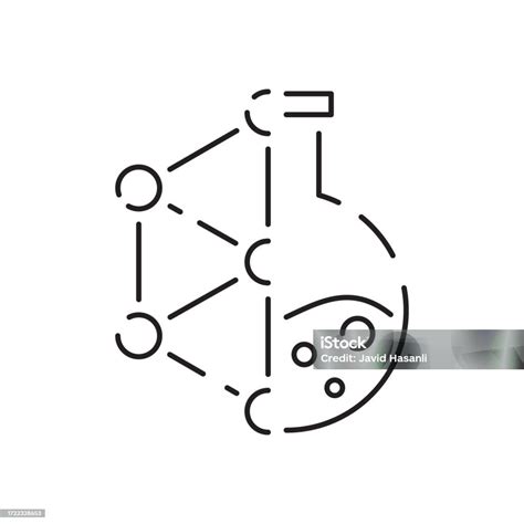 유전 공학 벡터 라인 아이콘입니다 유전학 실험실 연구 생화학 실험 픽토그램 개념입니다 윤곽선 기호입니다 웹 그래픽의 간단한 벡터 재질 디자인 Dna에 대한 스톡 벡터 아트