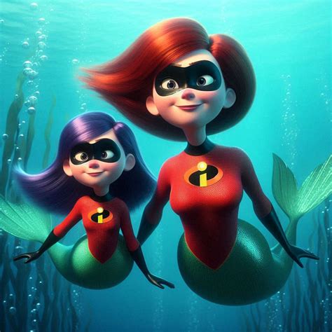 Helen And Violet Parr The Incredibles 2 Request By Mermaidan On