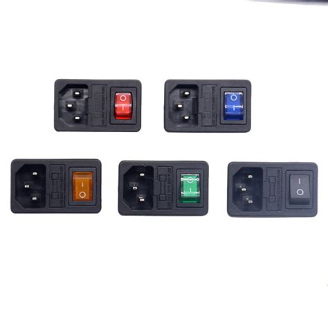 With 10a Fuse Red Blue Black Orange Rocker Switc Vicedeal
