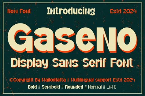 Gaseno Semi Bold Font XFonts Pro