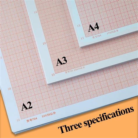 A2 10sheets Standard Calculation Graph Logarithmic Coordinate Paper A3 A2 Grid Paper Plaid