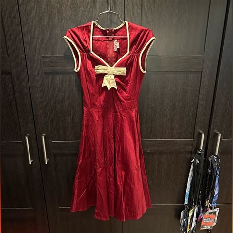Pinup Girl Dresses Pinup Girl Red And Cream Retro Dress Poshmark