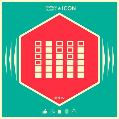 Spectrum Analyzer Equalizer Icon Editorial Stock Image Illustration