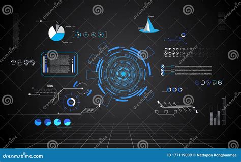Abstract Technology Ui Futuristic Concept Hud Interface Hologram Elements of Digital Data Chart ...