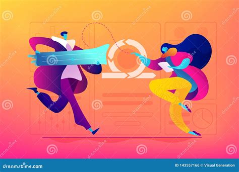 Agile Project Management Concept Vector Illustration Stock Vector Illustration Of Flat