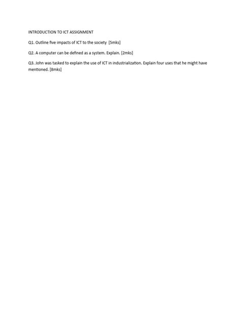 Intro To Ict Assignment Pdf