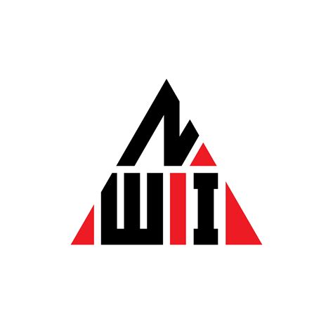 Nwi Triangle Letter Logo Design With Triangle Shape Nwi Triangle Logo