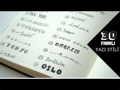 30 Farklı Şekilde Yazı Yazmayı Denedim 30 Different Fonts Ichaowu