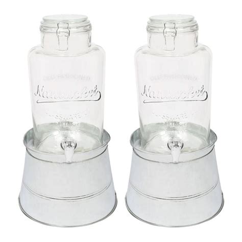 Rink Drink Glass Drinks Dispensers With Tap And Silver Bucket Stand 6