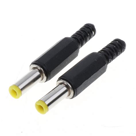 10pieces Dc5521 Power Plug Male 5 5mm 2 1mm Connector Adapter Black Ebay Uk