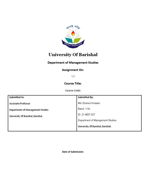 Assignment Cover Page 2 Pdf