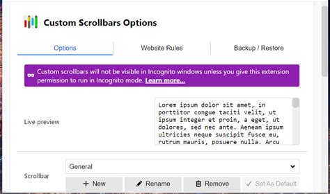 How To Customize The Scrollbar In Google Chrome With Custom Scrollbars