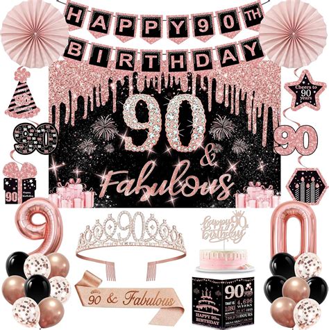 90th Birthday Decorations For Women32pcs 90th Birthday
