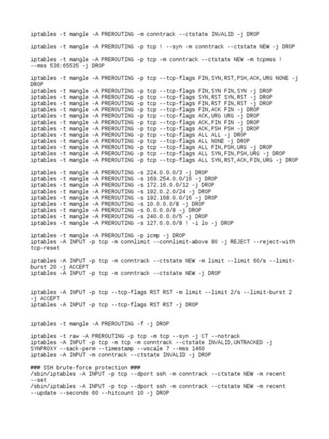 Iptables To Stop Ddos Pdf Transmission Control Protocol Denial Of