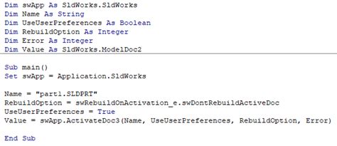 SOLIDWORKS API FUNDAMENTALS Understanding The SolidWorks Object Model Part IME Wiki