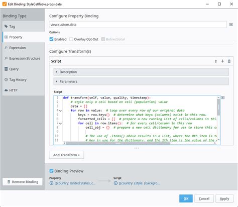 Styling Rows Based On Values Ignition User Manual