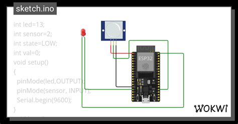 Esp Pir Motion Wokwi Esp32 Stm32 Arduino Simulator