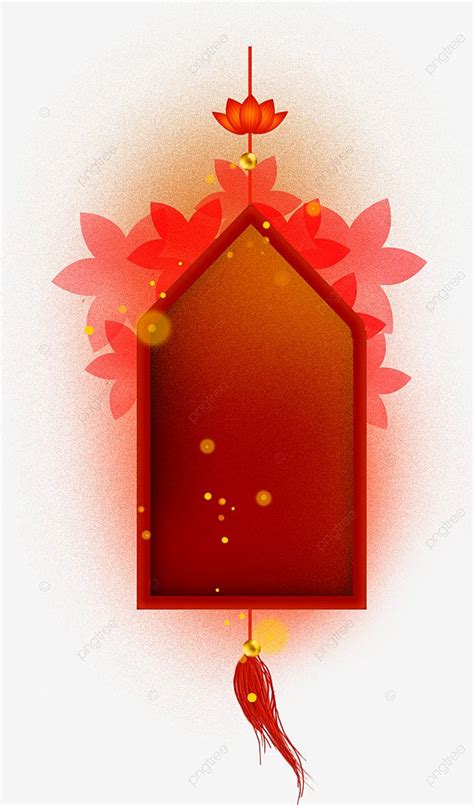 Text Box PNG Image Lotus Text Box Lantern Festival Text Box New Year Text Box Traditional