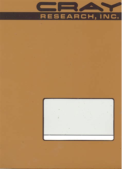 Cray Pascal Internal Reference Manual Manual Computing History