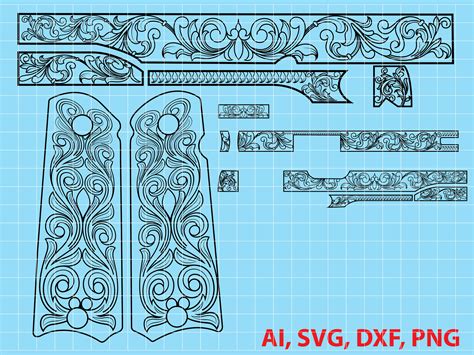 1911 Gun Scroll Design Custom Ai Vector Svg Dxf Png Etsy France