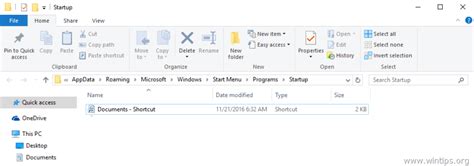 how to add a program at windows 10 startup folder