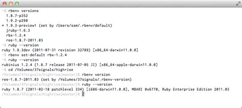 rbenv a simple new ruby version management tool