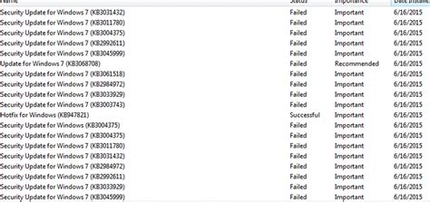 10 windows updates not installing error 80073701 windows 7 forums