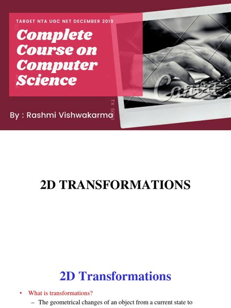 2d Transformations Basics Of Viewing 1683152046587 Pdf 2 D Computer Graphics 3 D 2d Transformations Basics Of Viewing 1683152046587 Pdf 2 D Computer Graphics 3 D