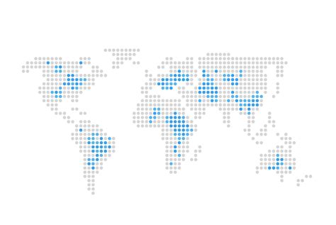 Map Infographic Chart Design Element Population Density Dots