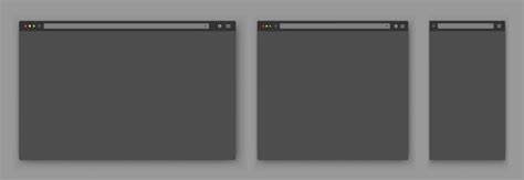 Premium Vector A Set Of Gray Browser Windows Of Different Shapes On A