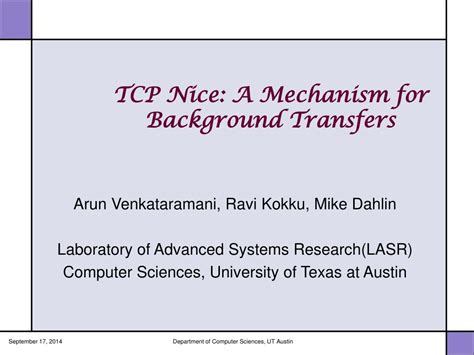 PPT TCP Nice A Mechanism For Background Transfers PowerPoint Presentation ID