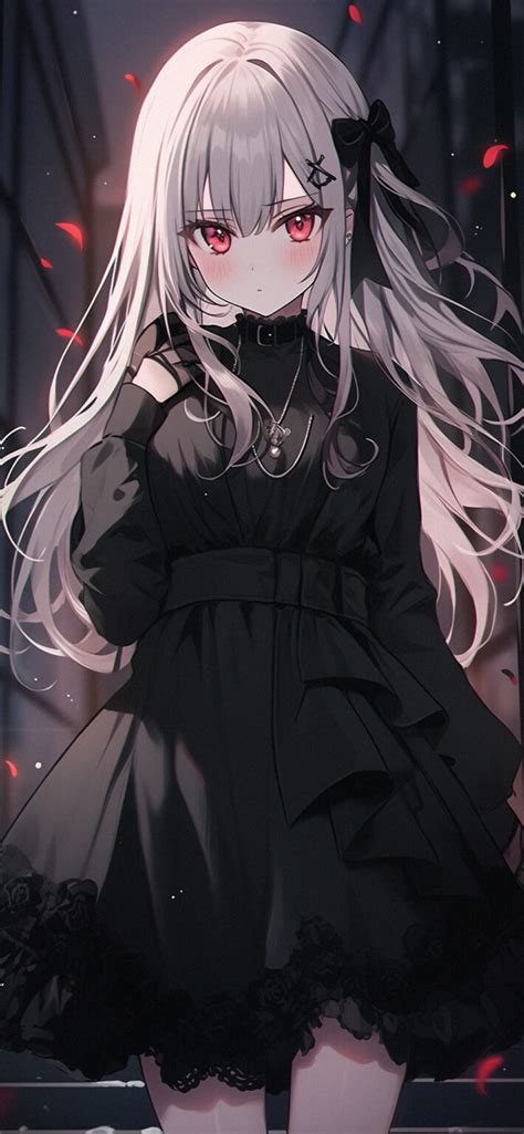 Cute Anime Girl In Black Dress Wallpapers Anime Girl Wallpapers