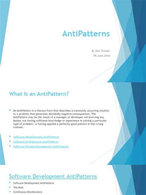 Anti Patterns Pdf Object Computer Science Object Oriented Programming