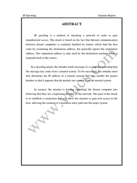 Ip Spoofing Technology Pdf Transmission Control Protocol Internet