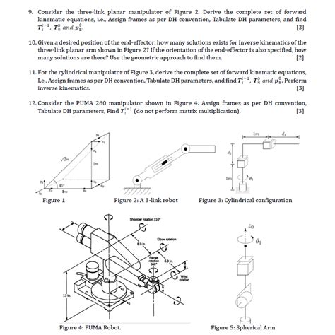 Solved 9 Consider The Three Link Planar Manipulator Of