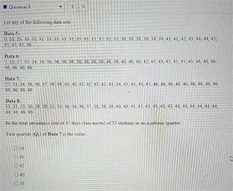 solved let any of the following data sets