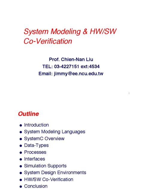 system modeling and hardware software co verification an introduction