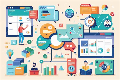 Business Analytics And Data Visualization With Charts And Graphs Premium Ai Generated Vector