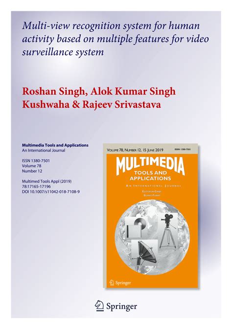 Pdf Multi View Recognition System For Human Activity Based On Multiple Features For Video