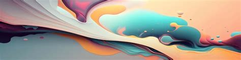 Premium Photo Panoramic Wallpaper With Dreamy Pastel Abstract Patterns