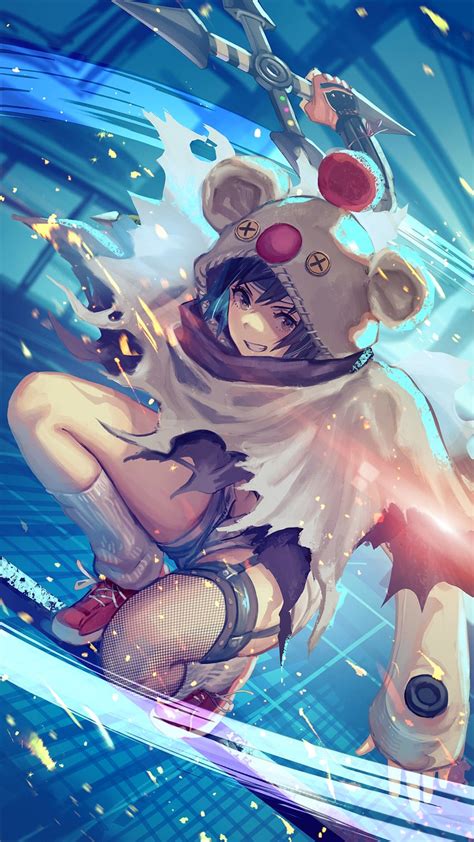 Yuffie Kisaragi And Moogle Final Fantasy And More Drawn By Anbe Yoshirou Danbooru