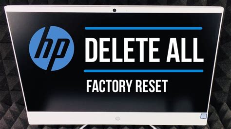 How To Reset To Factory Settings Delete All Data Hp Pavilion All In One 24 F0009c I3 8100t